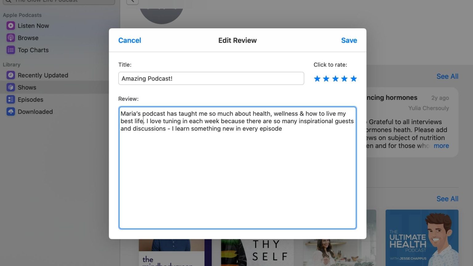 How to Write an iTunes Review - Glow by Marlowe